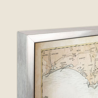 FRAMED MAP OF FLORIDA – Royale Maps Cartography