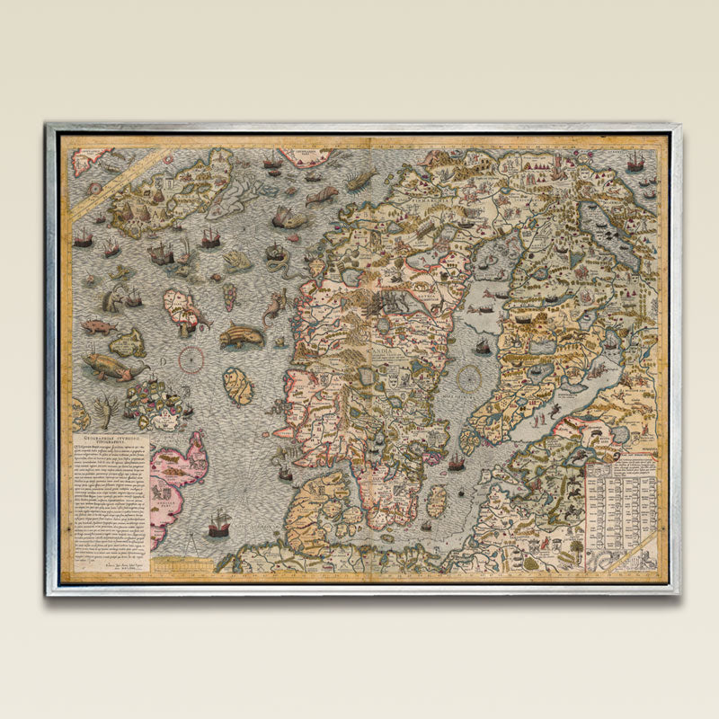 Free Zen Coloring Carta Marina Map – Royale Maps Cartography
