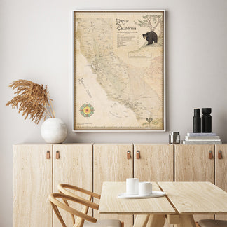 MAP OF CALIFORNIA – Royale Maps Cartography